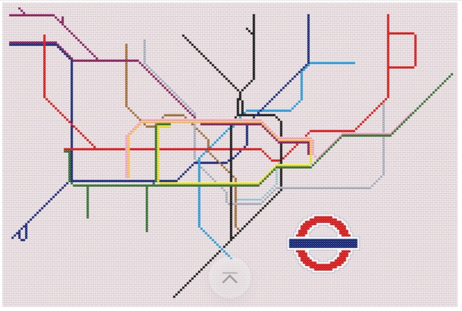 London Underground / Tube Cross-stitch Map - Etsy UK