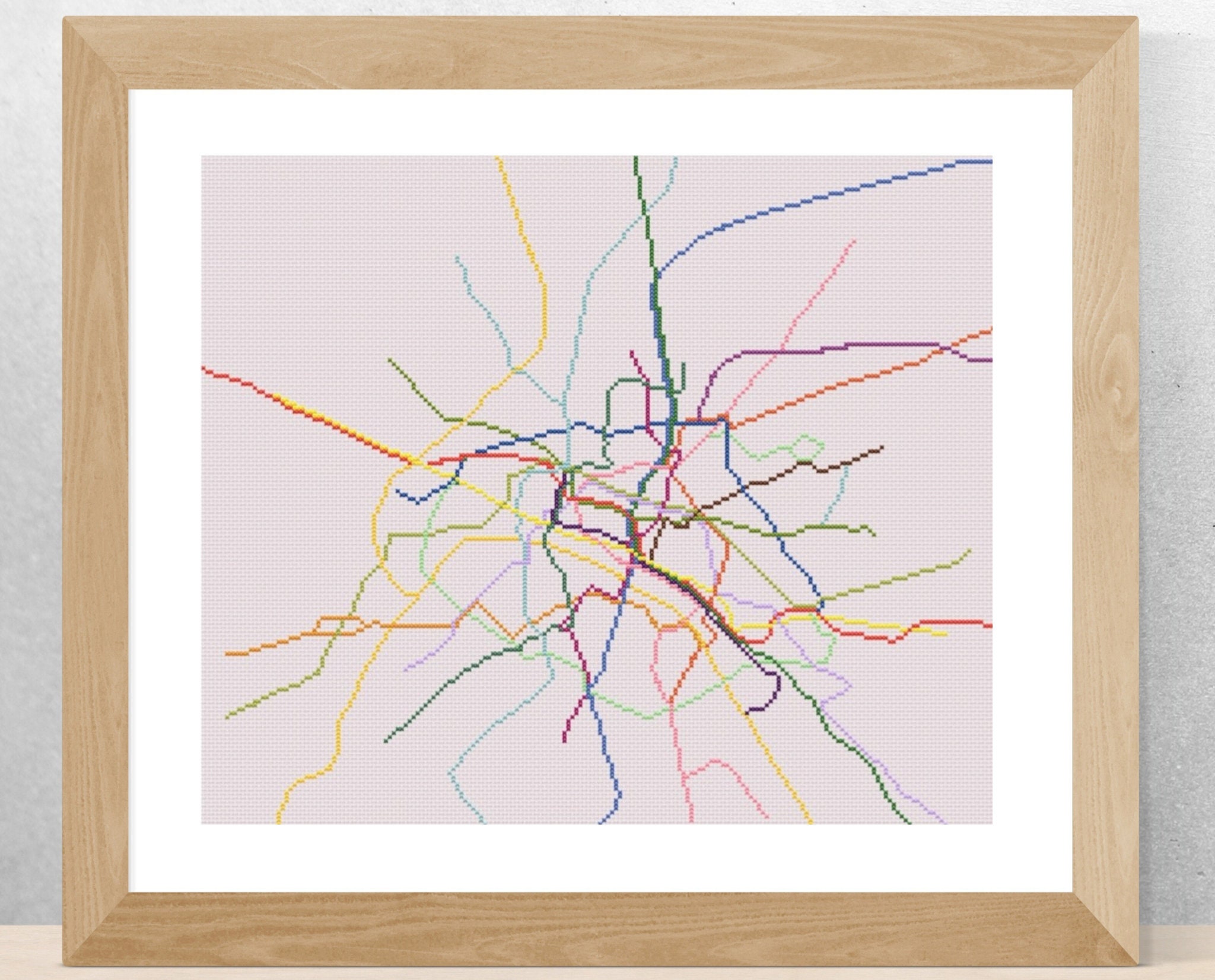 Paris Metro Map Cross-stitch Pattern - Etsy
