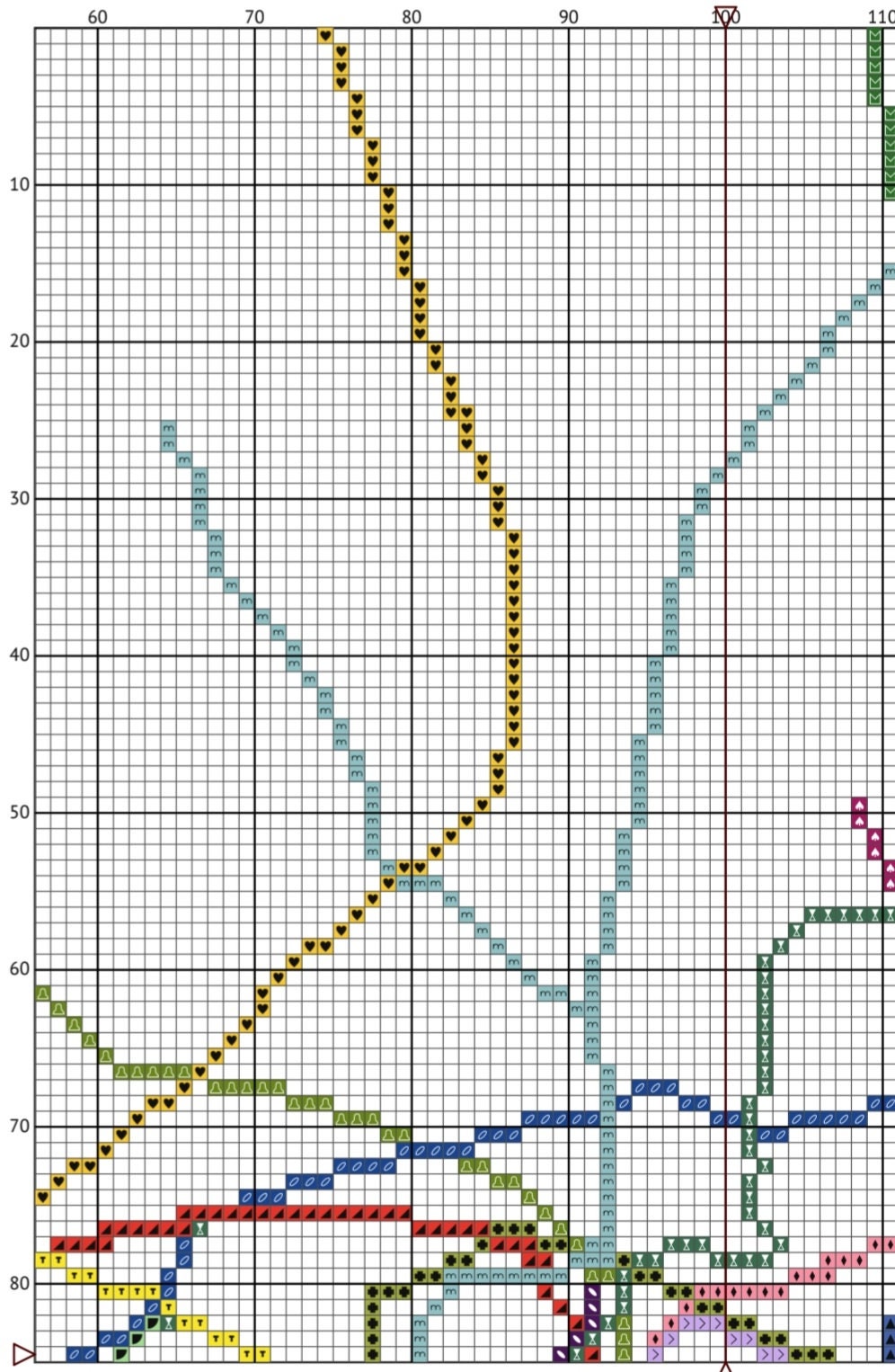 Paris Metro Map Cross-stitch Pattern - Etsy