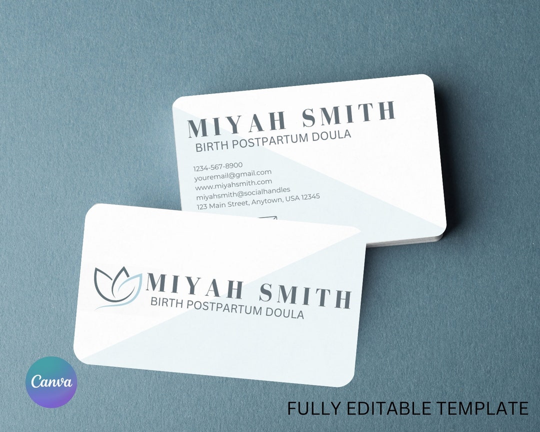 Editable Birth Doula Business Card, Doula Marketing Materials, Editable ...