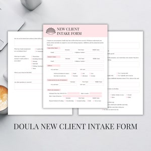 Doula Client Intake Form, New Client Form, Doula Handouts, New Client ...