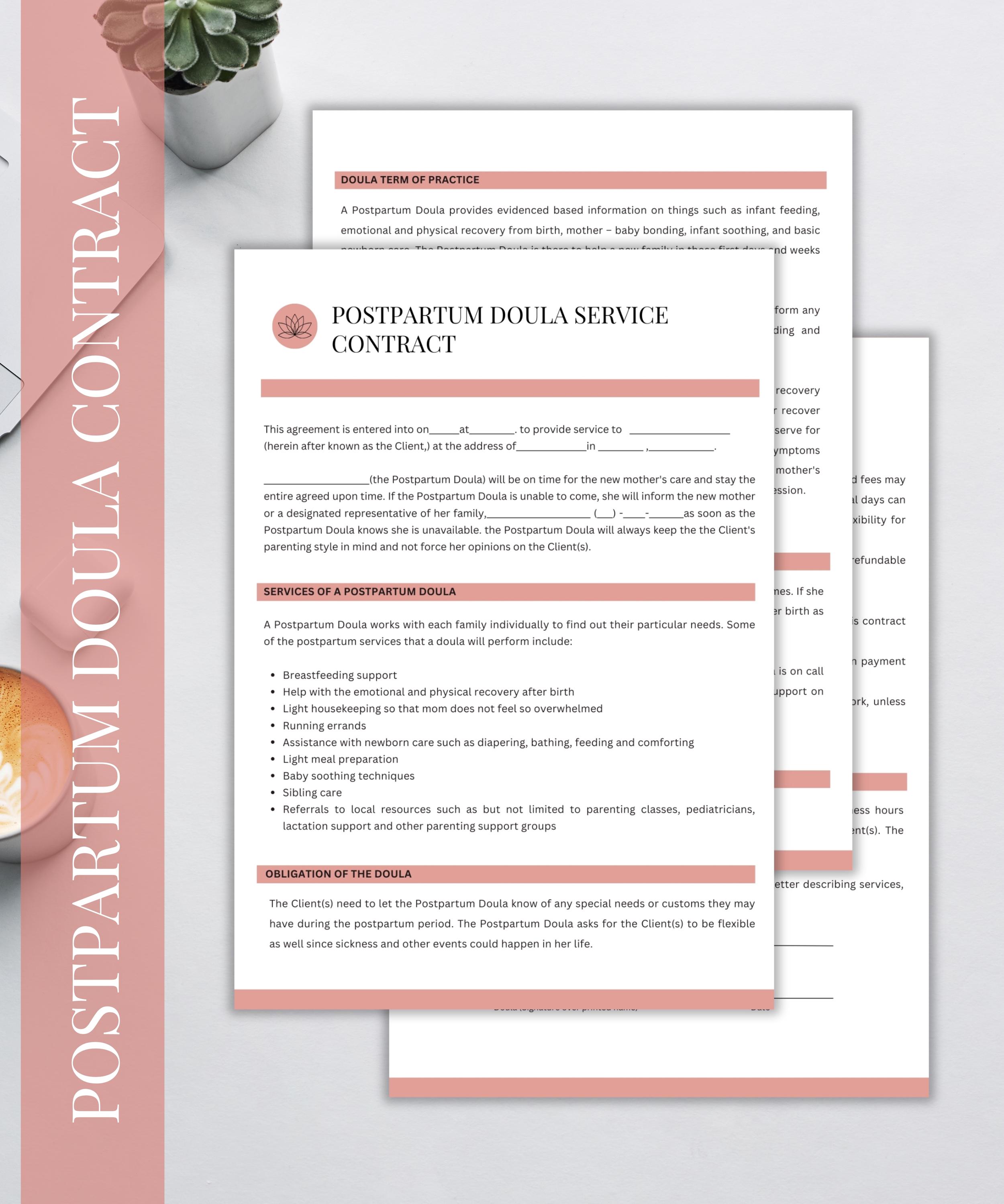 Doula Bundle Template, Doula Intake Form Package, Doula Forms, Doula ...