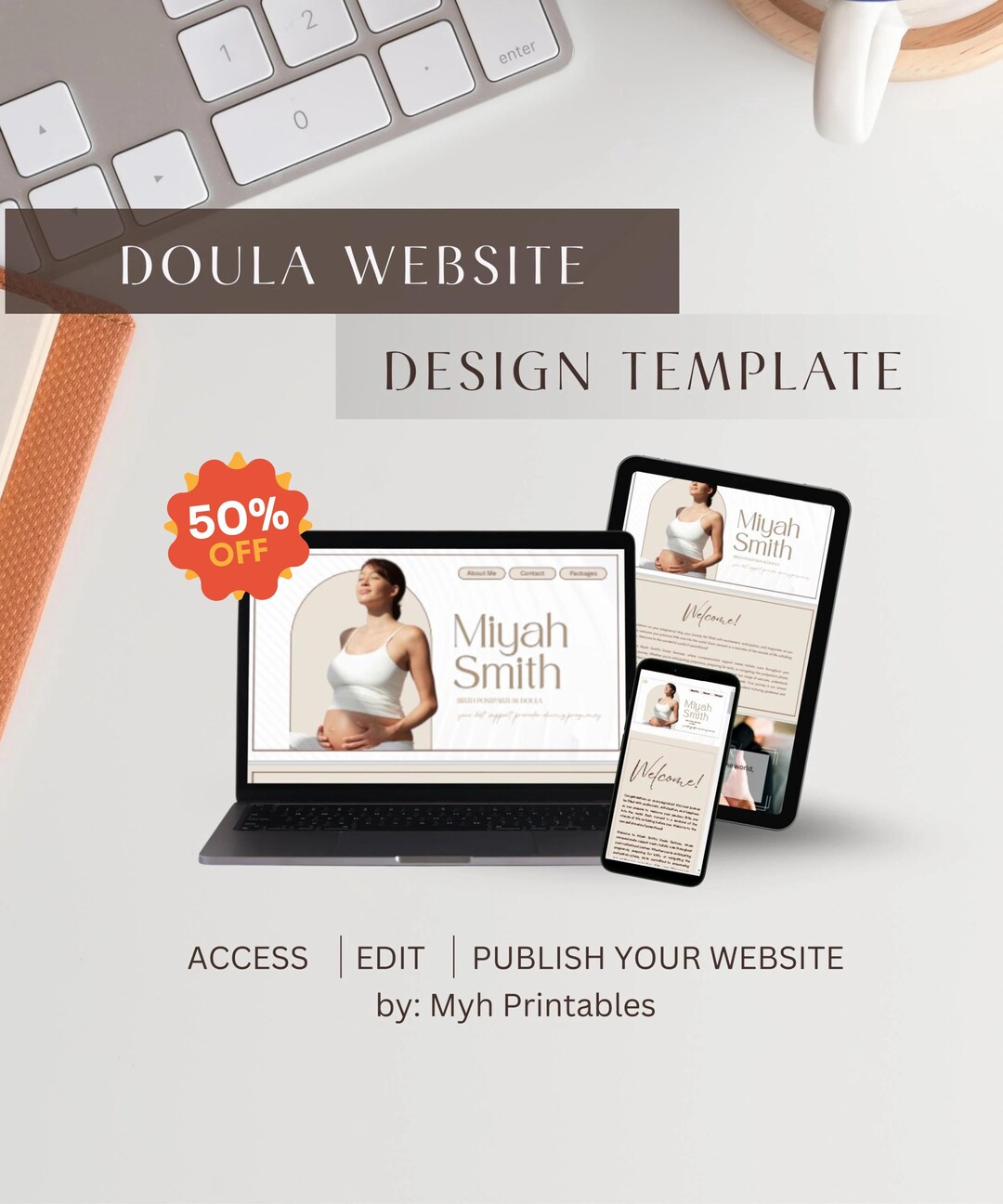 Doula Website Design Template, Doula Website Template, Doula Website ...