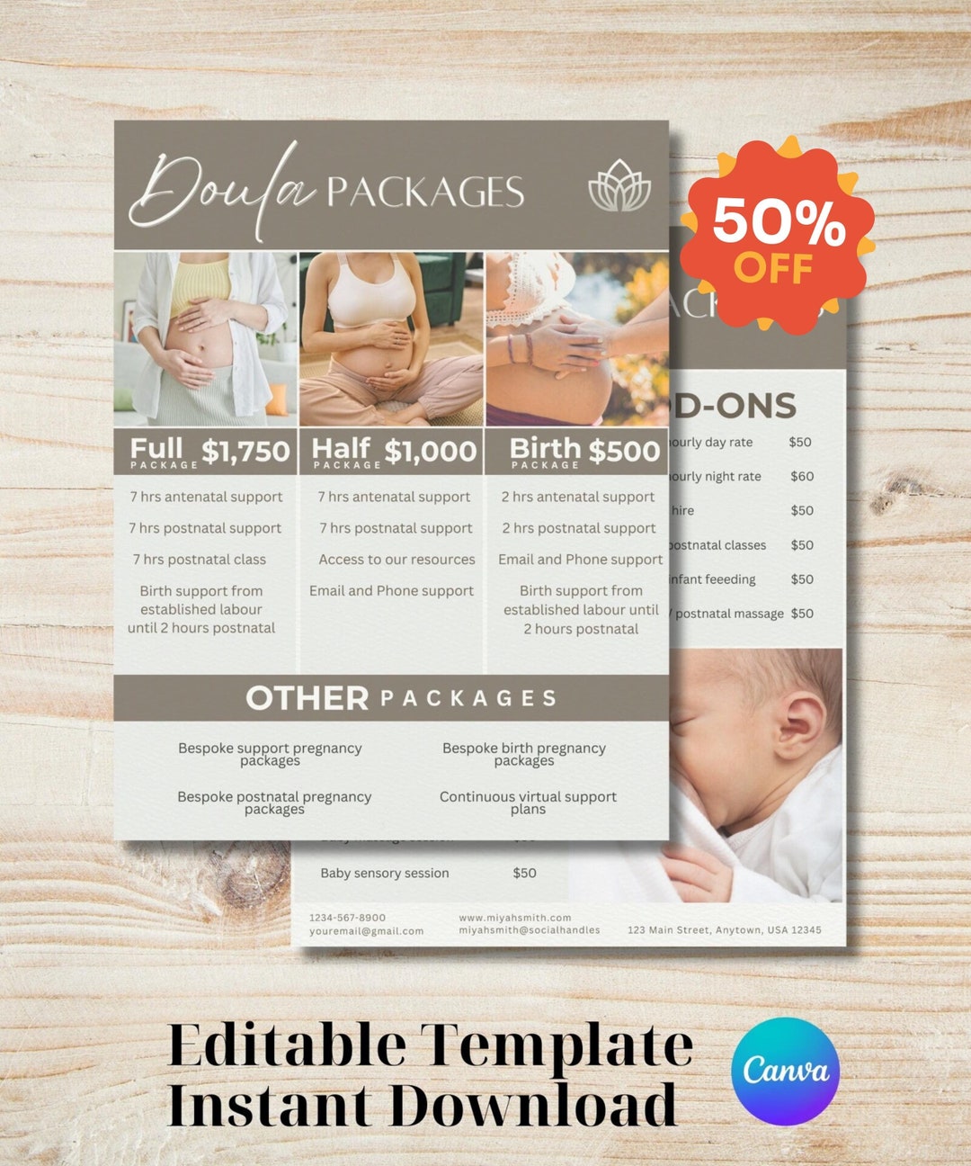 Editable Price List, Pricelist Template, Pricing Guide, Digital Price ...