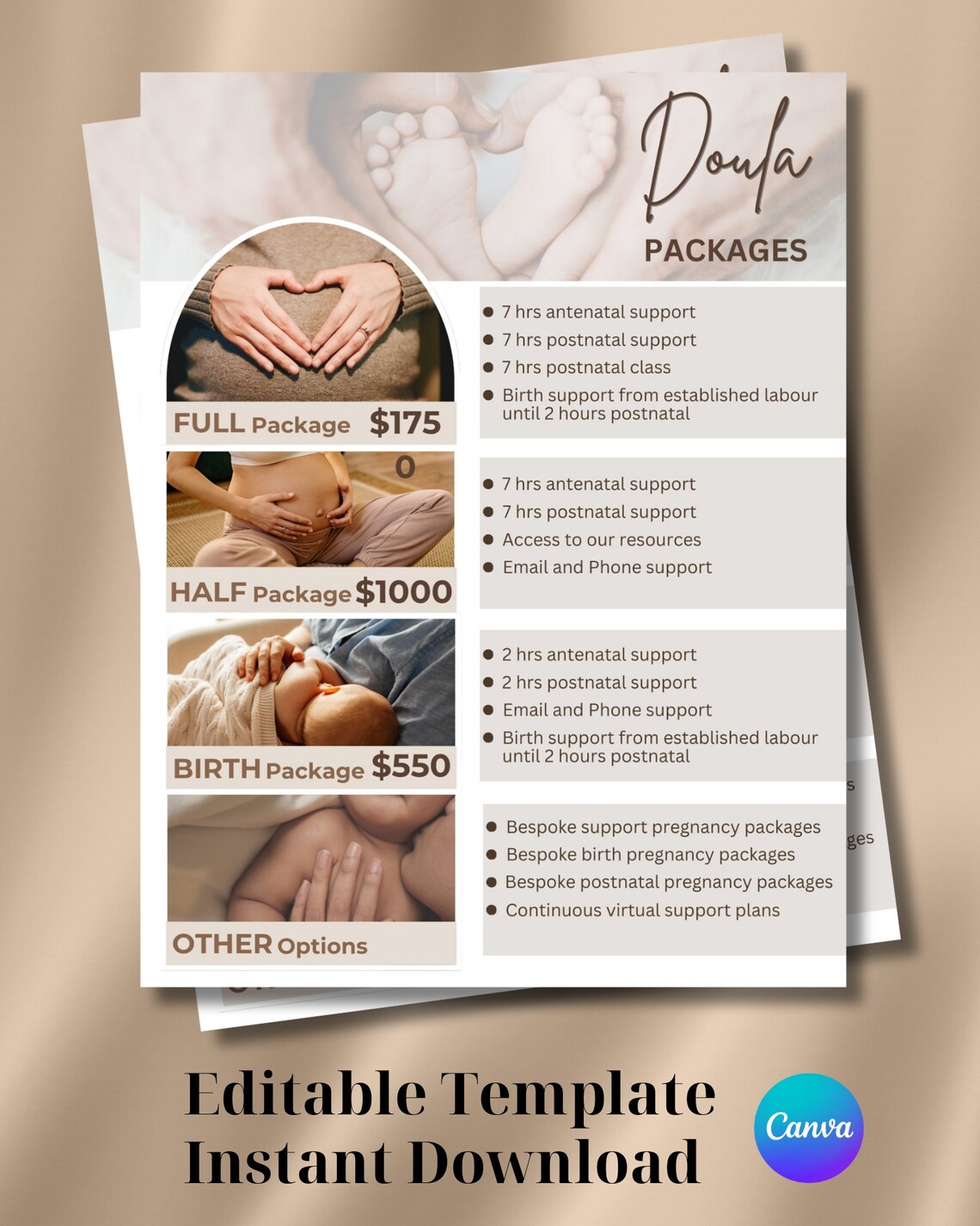 Editable Price List, Pricelist Template, Pricing Guide, Digital Price ...