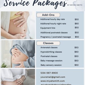 Editable Price List, Pricelist Template, Pricing Guide, Digital Price ...