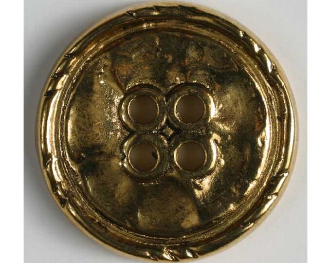 Hammered Large Round With Holes 24kt Dill Buttons - Etsy