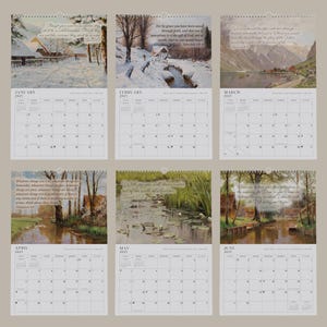 2025 Walter Moras Vintage Landscape Paintings Calendar | 12 Month ...