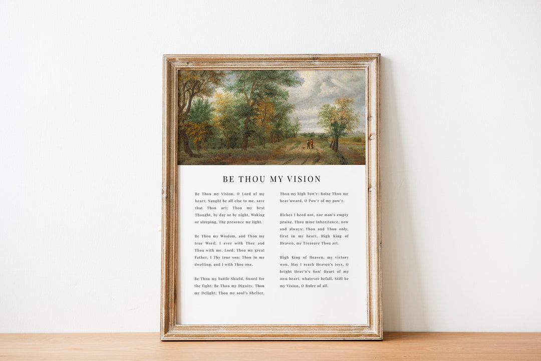 Be Thou My Vision Hymn | Christian Vintage Wall Art, Vintage Landscape ...