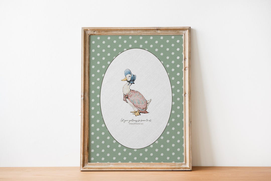 Gentleness | Vintage Christian Wall Art, Cottagecore Sage Jemima ...