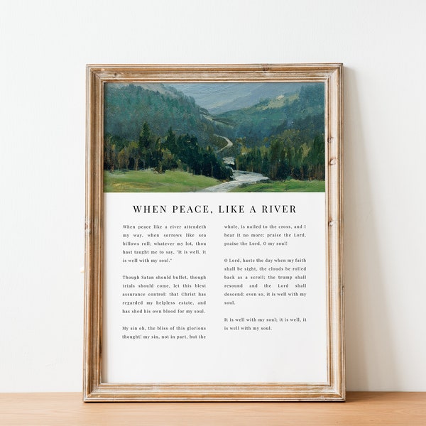 Peace Like a River - Etsy