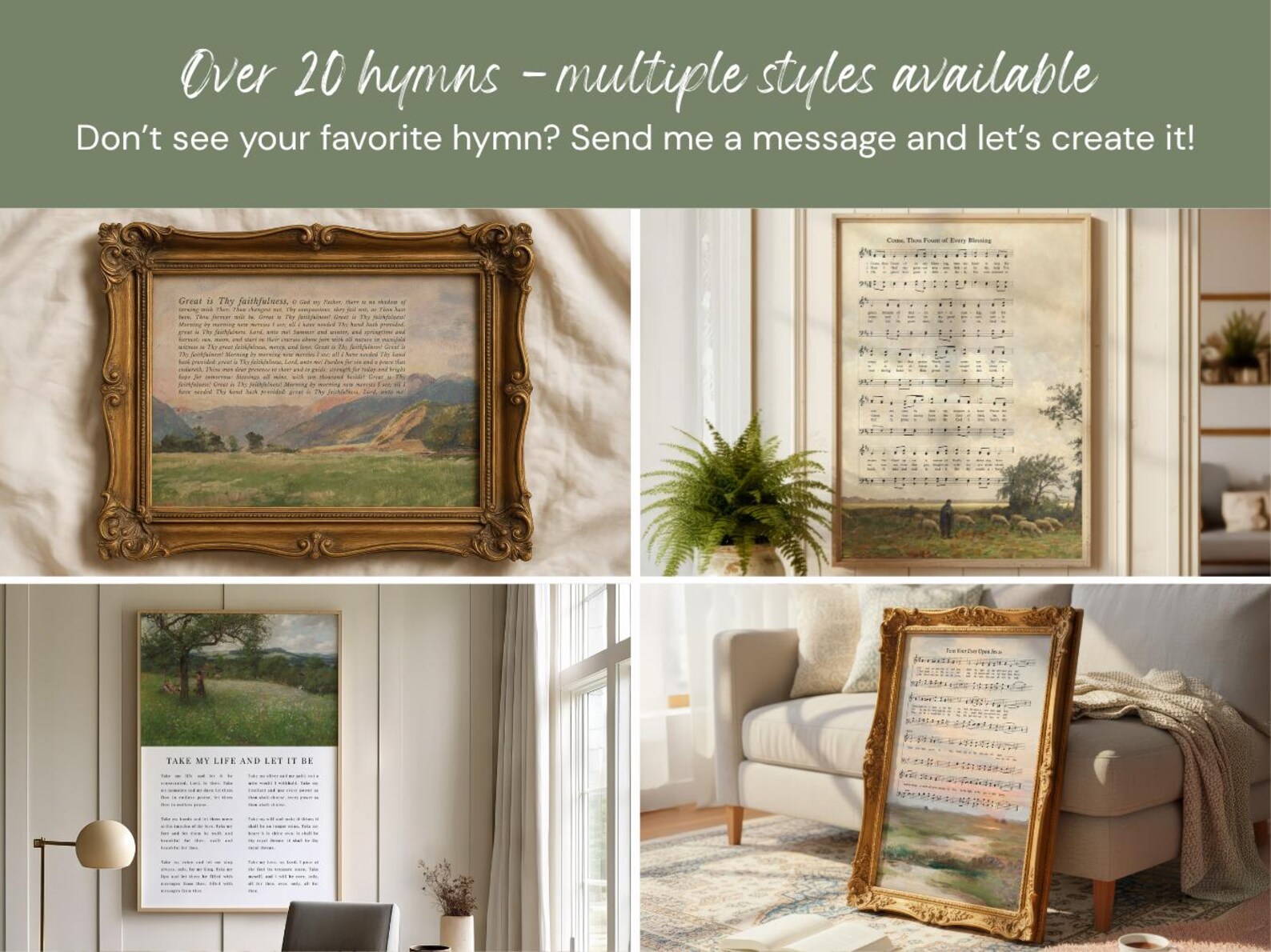 Trust and Obey Hymn Score | Christian Vintage Wall Art, Pastoral ...