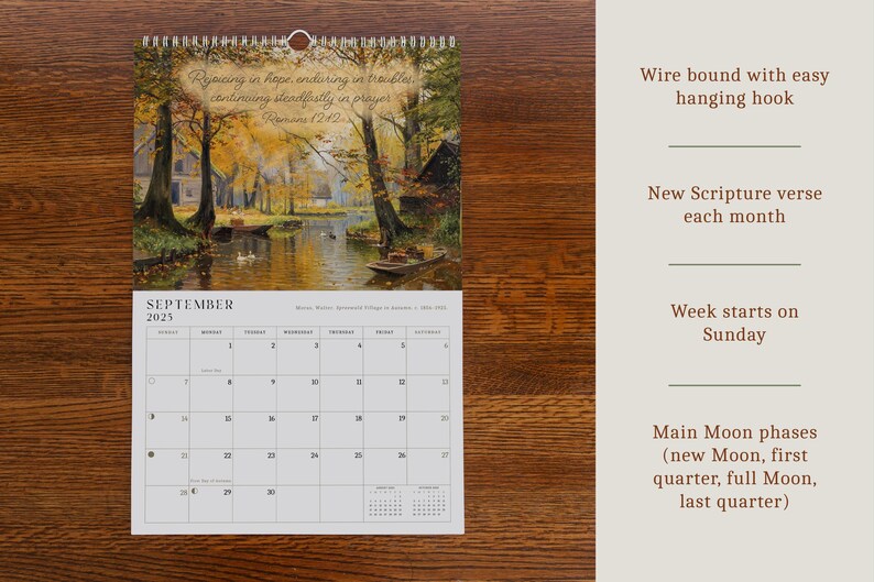 2025 Walter Moras Vintage Landscape Paintings Calendar | 12 Month ...