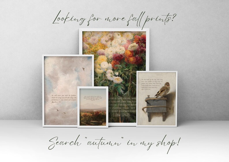 Genesis 8:22 Autumn Bible Verse Wall Art | Christian Vintage Geese Wall ...