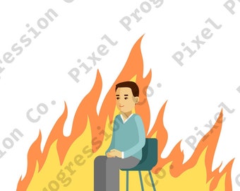 This is Fine SVG Meme Vector Funny Dog Meme in Fire Dog With A Hat - Etsy