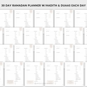 30 Day Ramadan Planner, Ramadan Printable Planner 2023, Ramadan Planner ...