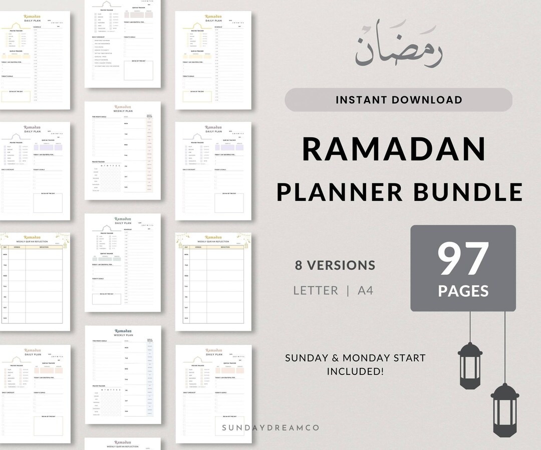 Ramadan Printable Planner, Ramadan Gift, 2023 Ramadan Planner, Muslim ...