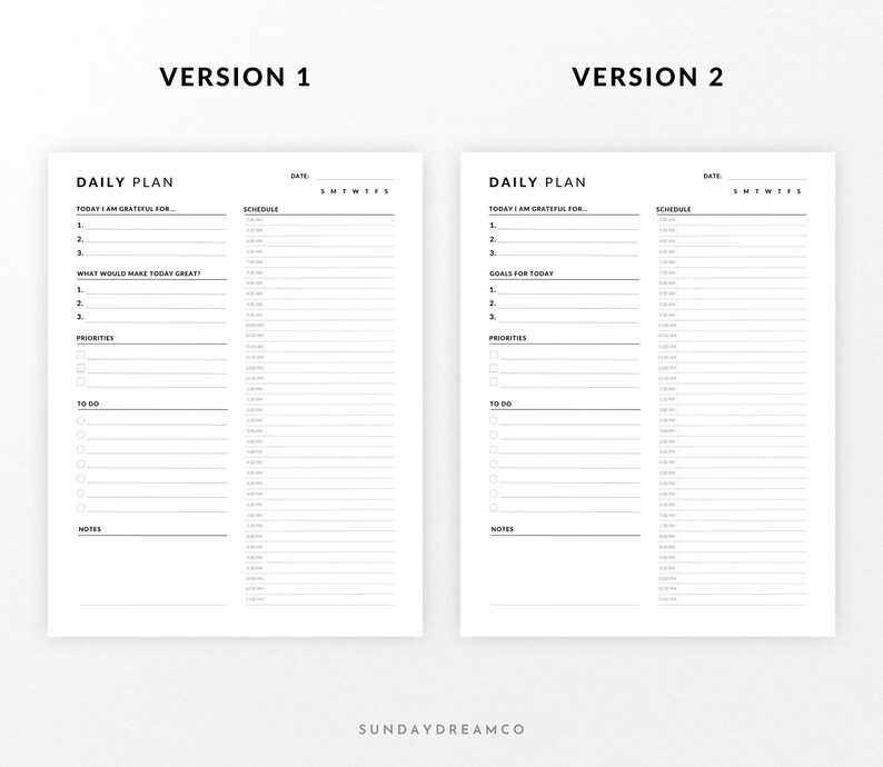 Productivity Planner, Fillable Hourly Planner Printable, Daily to Do ...