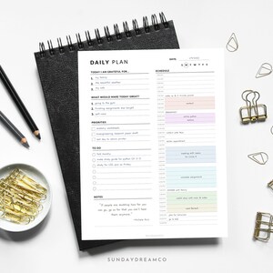 Productivity Planner, Fillable Hourly Planner Printable, Daily to Do ...