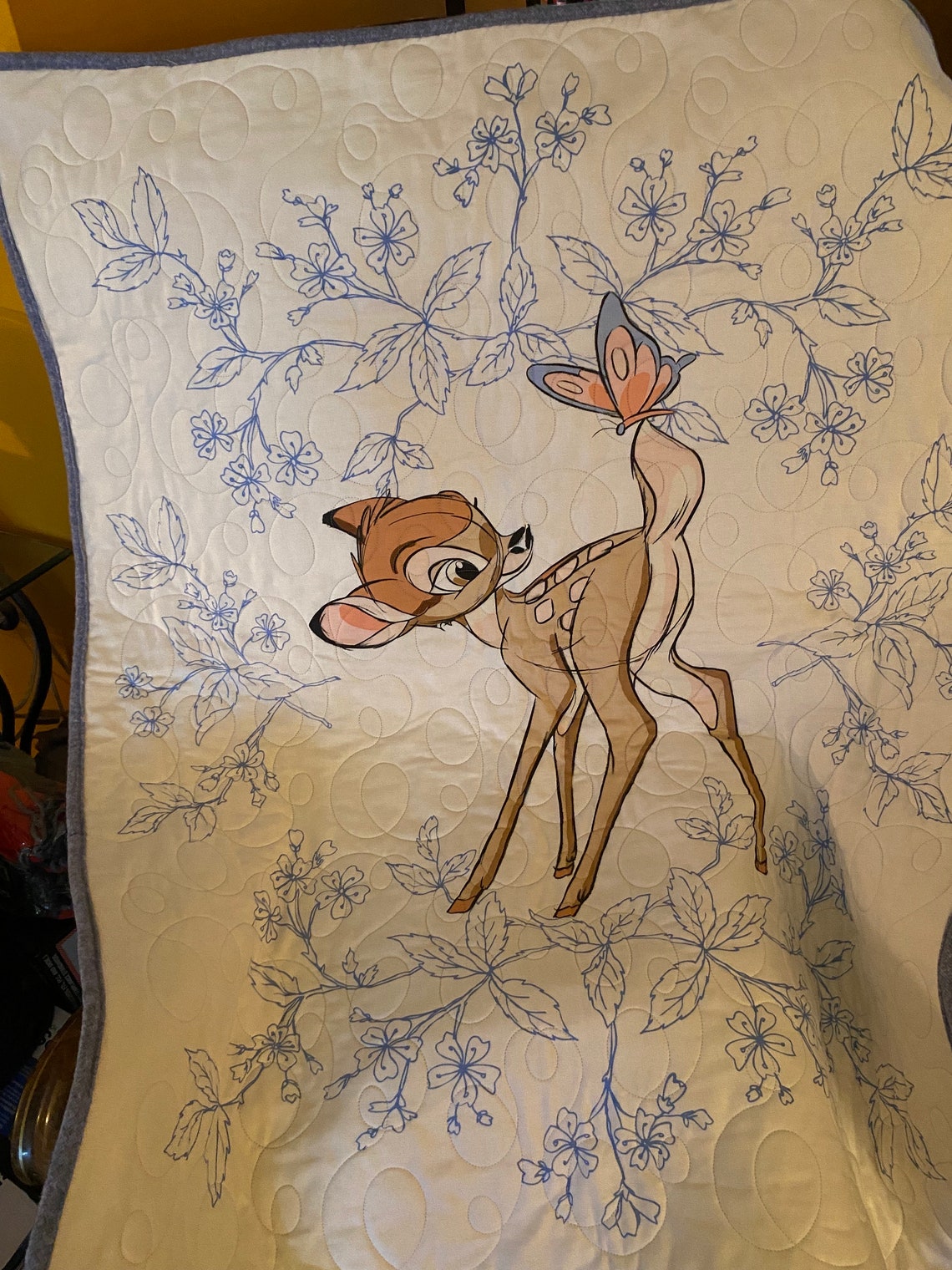 Bambi Baby Quilt , Baby Blanket, Shower Gift, Handmade Baby Quilt ...