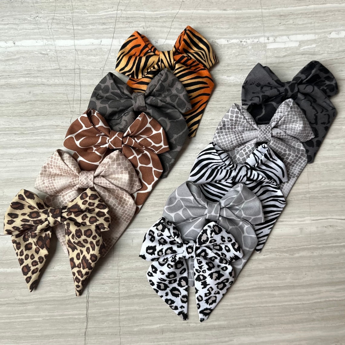 Safari Sailor Bow, Animal Bow, Exotic Hair Bow, Jungle Hair Clip, Hair ...