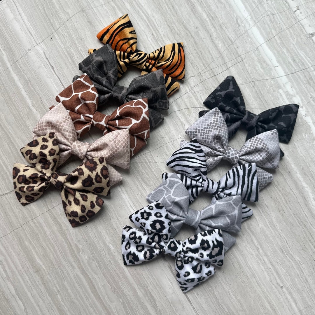 Safari Bow, Animal Bow, Leopard Bow, Animal Hair Accessory, Safari Hair ...