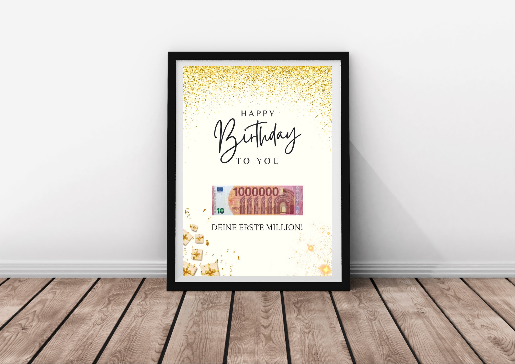 Money Birthday Gift, Printable Money Gift, Your First Million, Digital ...