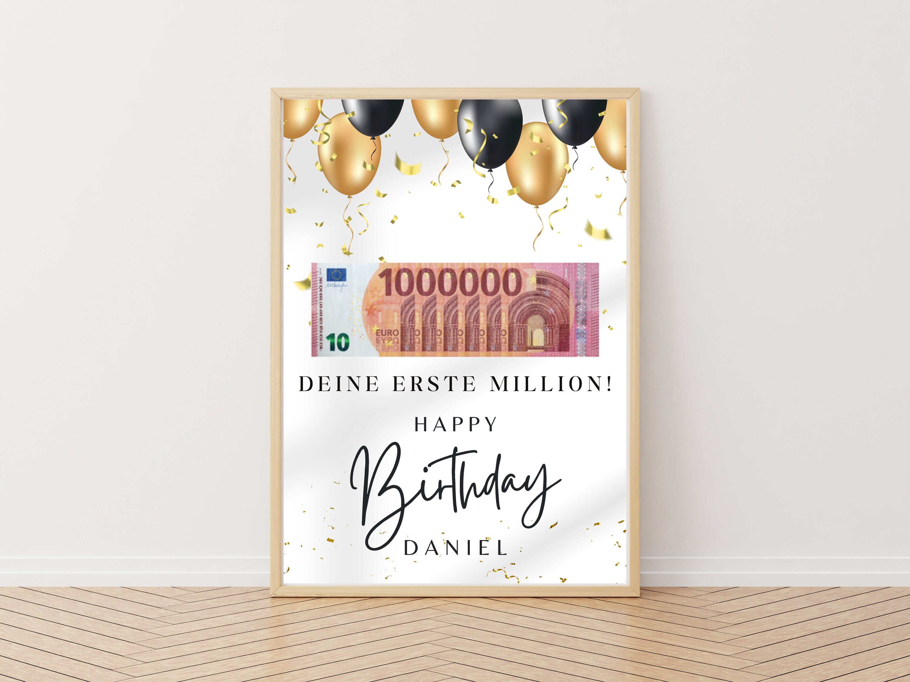 Personalized Birthday Money Gift First Million Birthday Card Money ...
