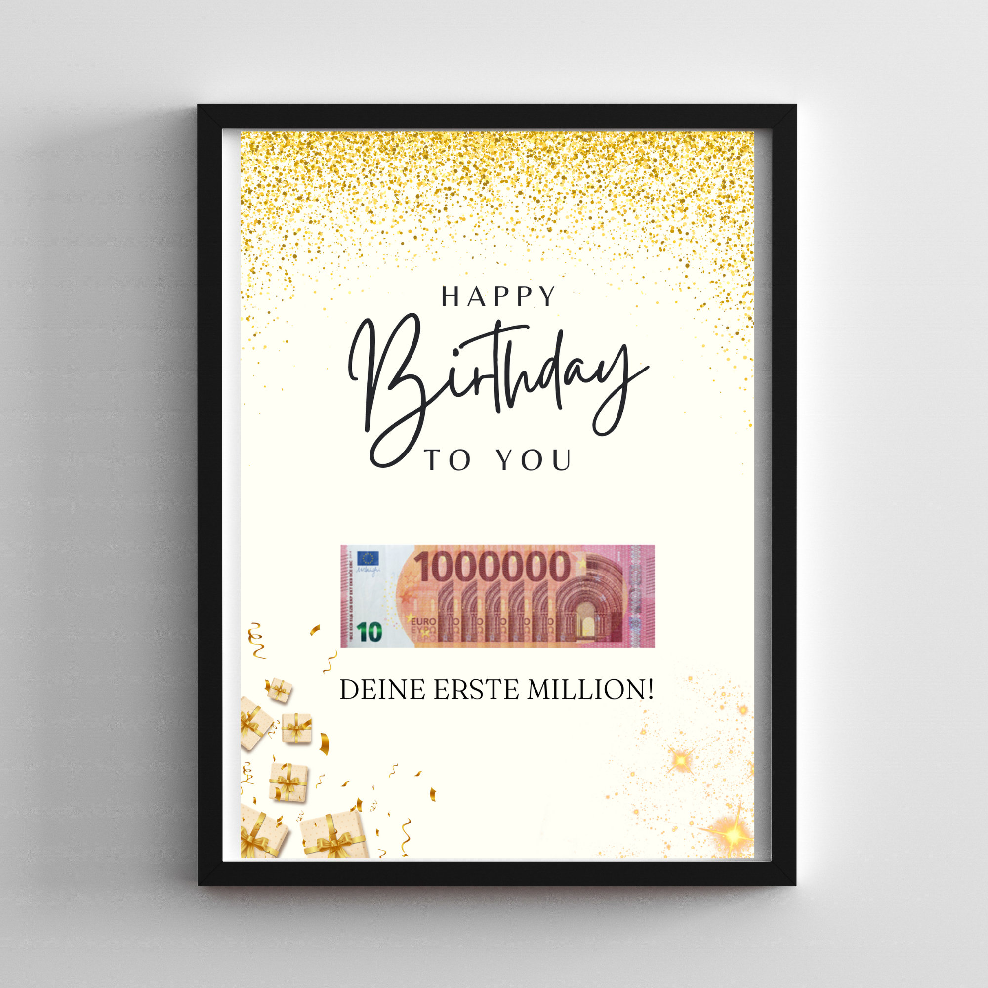 Money Birthday Gift, Printable Money Gift, Your First Million, Digital ...