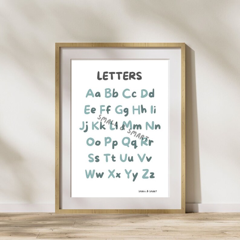 Homeschool, Educational Poster, Letters, Numbers, PDF File - Etsy