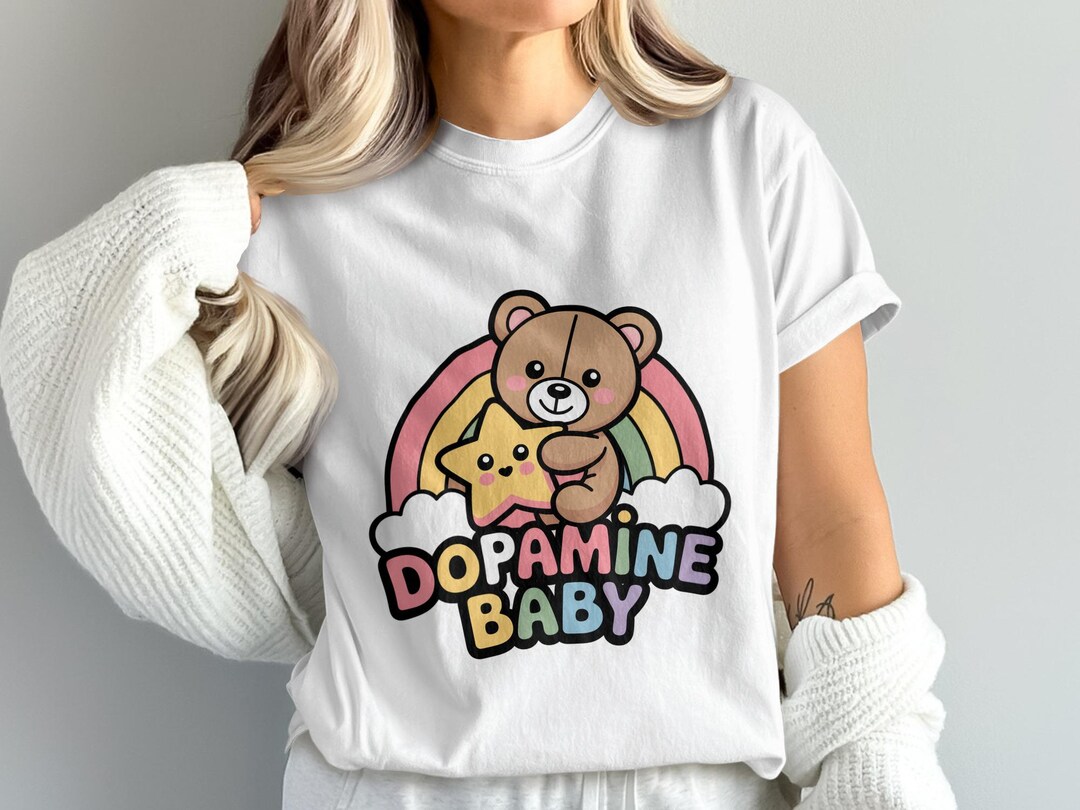 Dopamine Baby PNG Download, Kawaii Bear Rainbow Clipart for T-shirts ...
