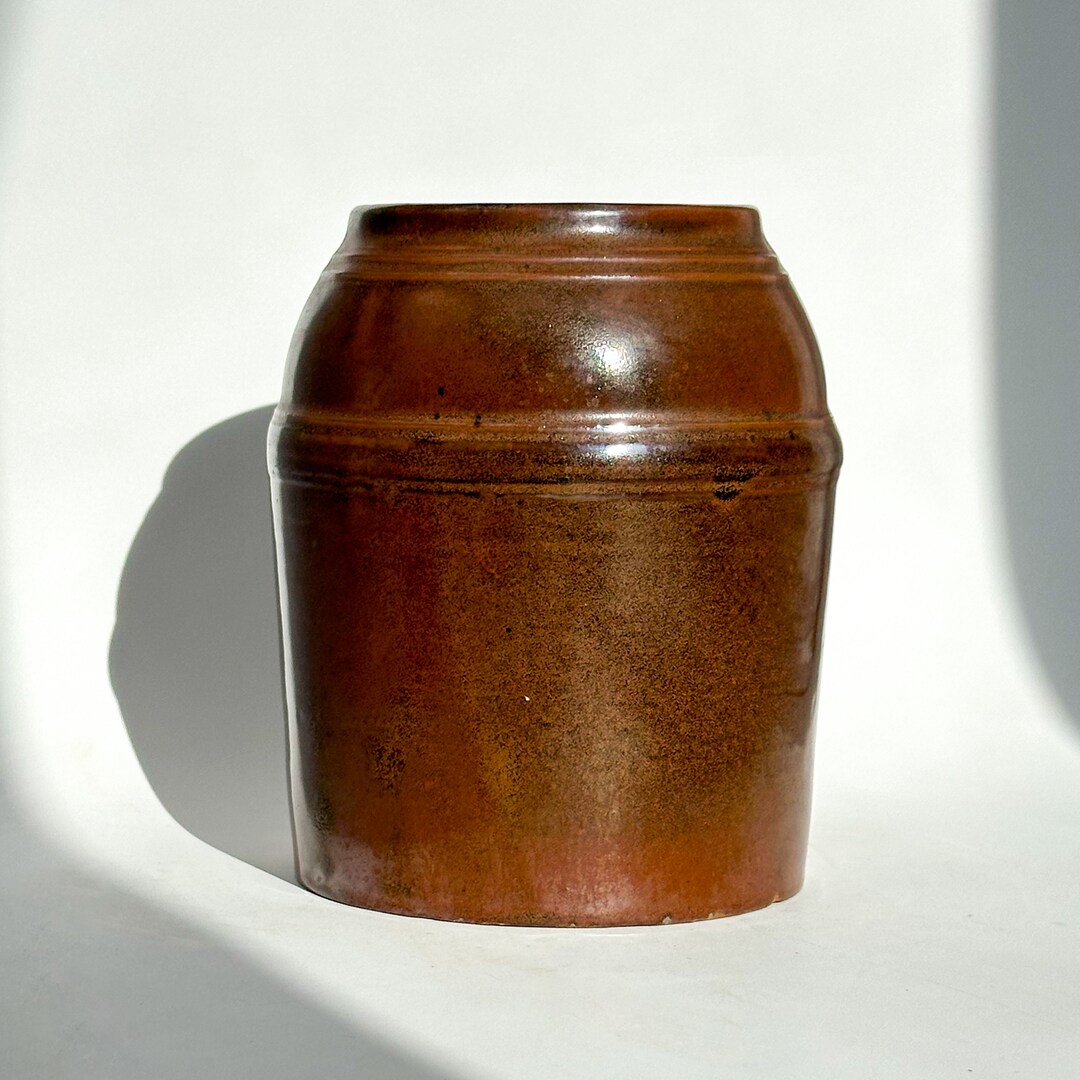 Antique Vintage Peoria Pottery Brown Stoneware Jug, Peoria Pottery ...