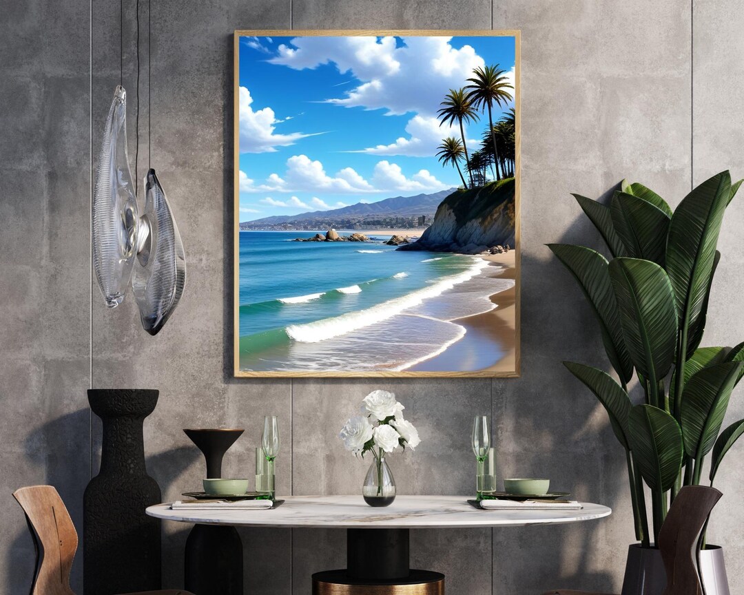 Blue Ocean Canvas Wall Art, Nature Wall Art, Beach Wall Art, Canvas ...