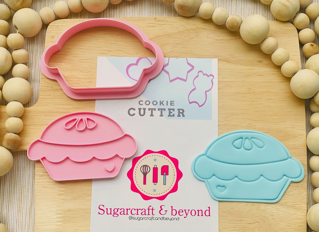 Pie Shaped Cookie Cutter and Stamp Set. Cookie Cutter and Stamp. 2 PCS ...