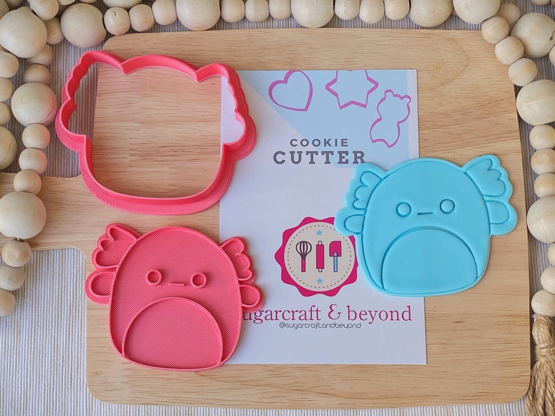 Axolotl-shaped Cookie Cutter and Stamp Set. 2 PCS. Fondant Cutter ...