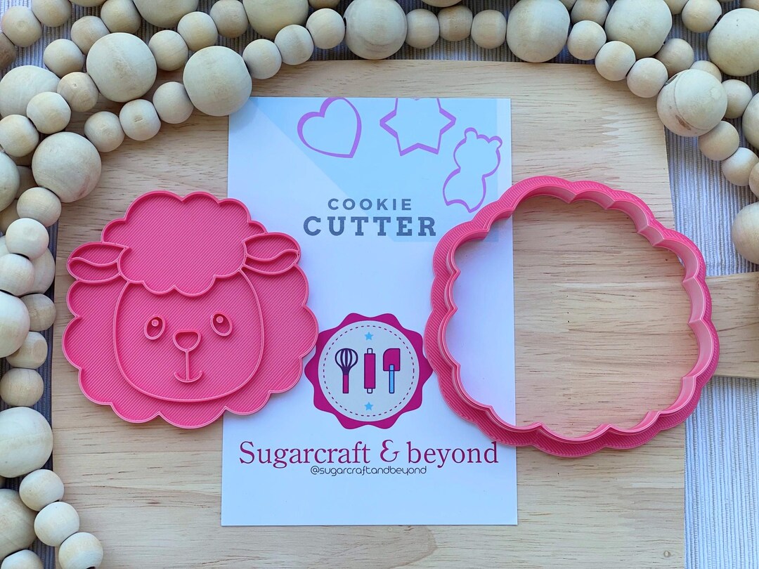 Sheep Face Cookie Cutter and Stamp Set. Farm Animals. 2 PCS. Sheep ...