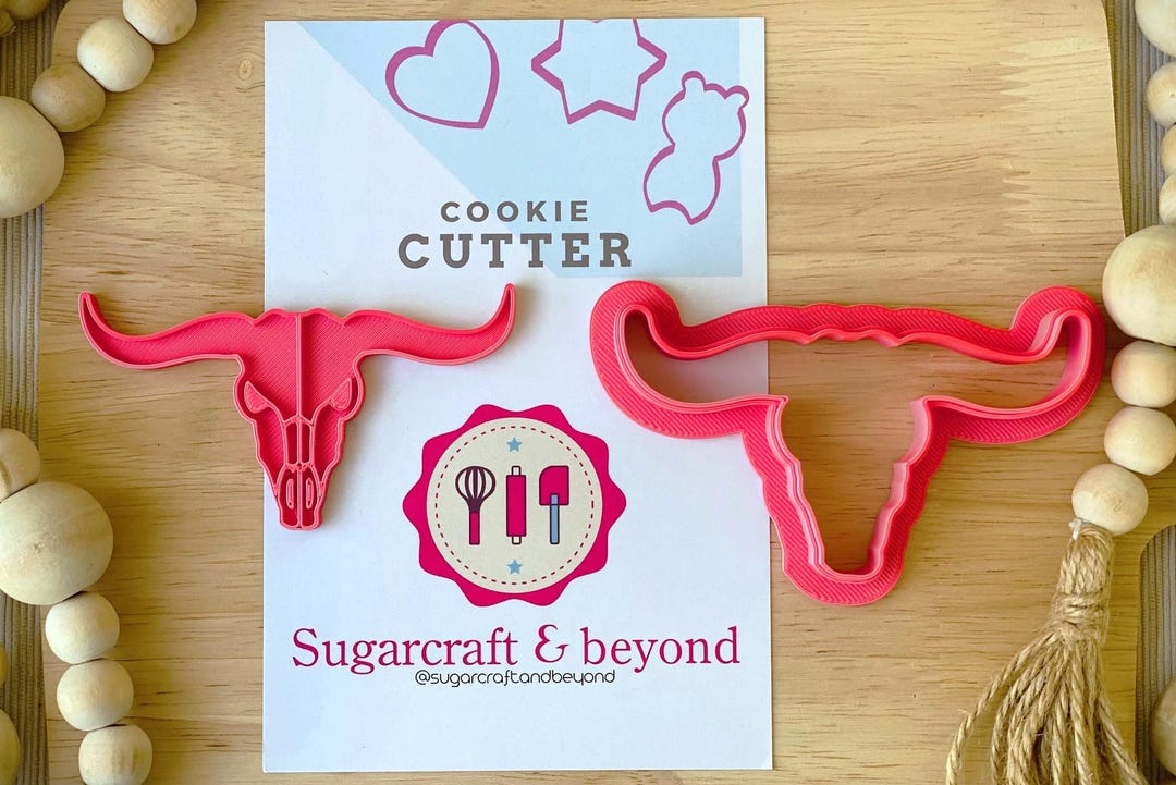 Bull Skull Cookie Cutter and Stamp Set. Cowboy Party. Fondant, Royal ...