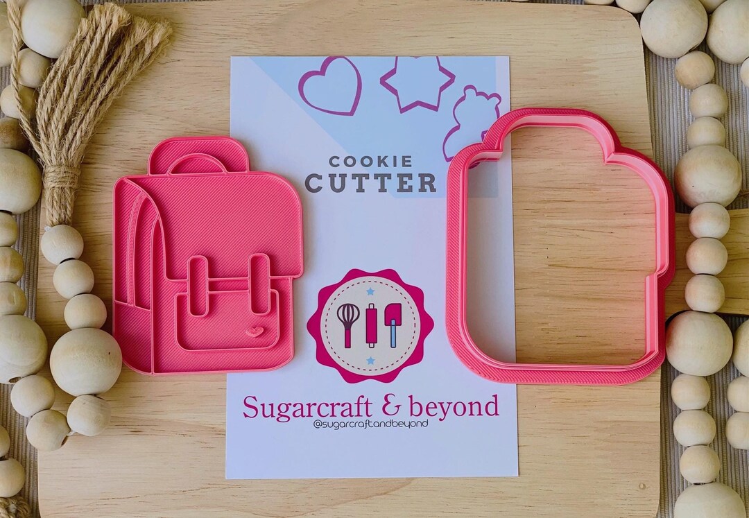 Cookie Cutter and Stamp Set in the Shape of a School Backpack.2 PCS ...