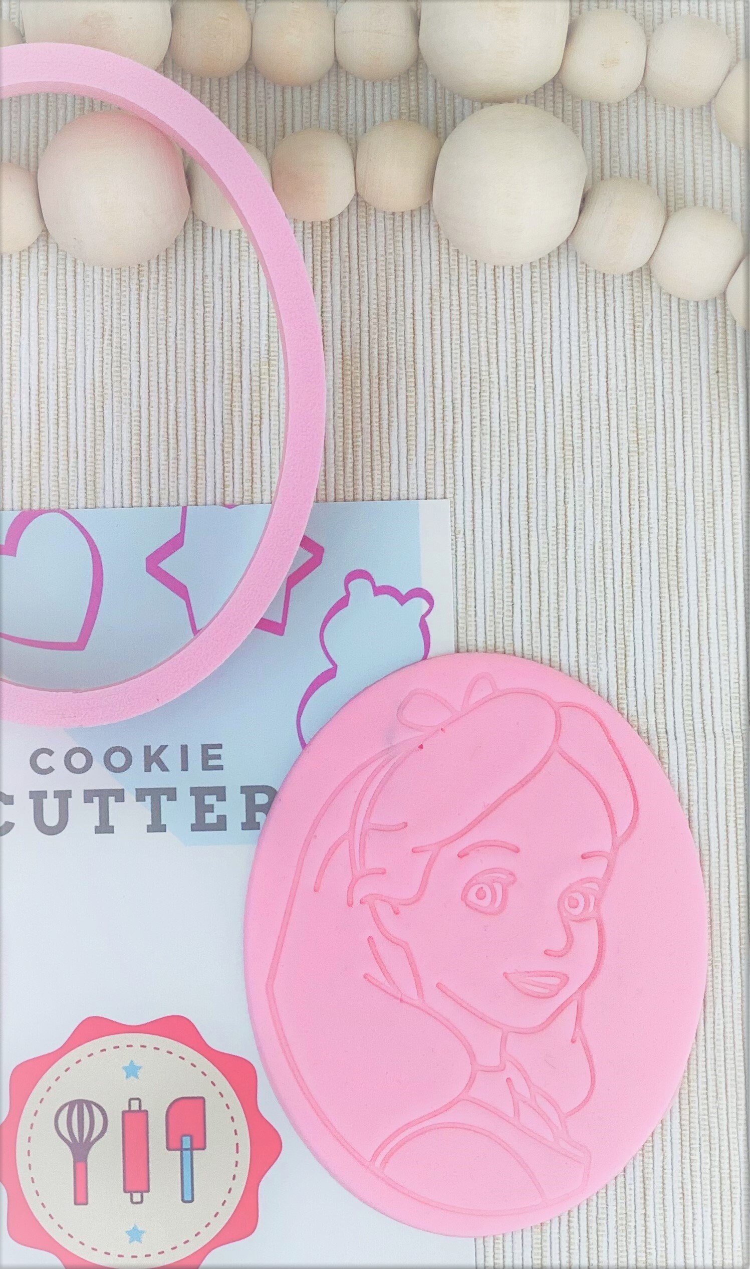Alice in Wonderland Portrait Set Cookie Cutter and Stamp 2 - Etsy
