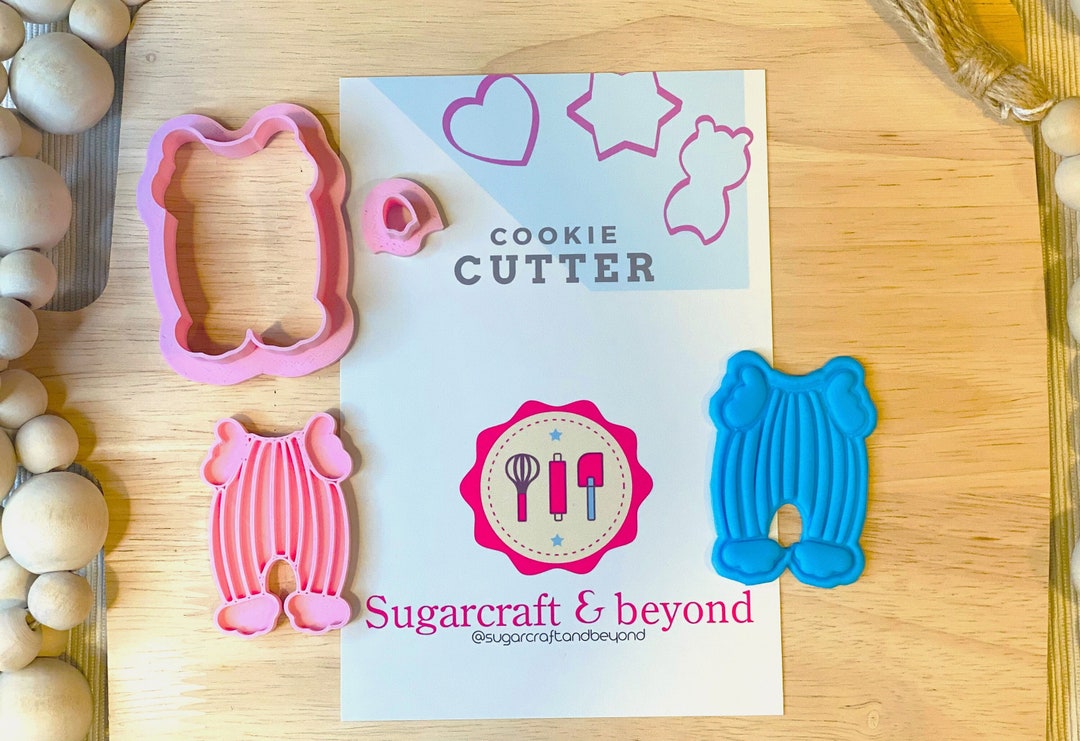 Cookie Cutter and Stamper in the Shape of a Jumpsuit With Stripes. 2 ...