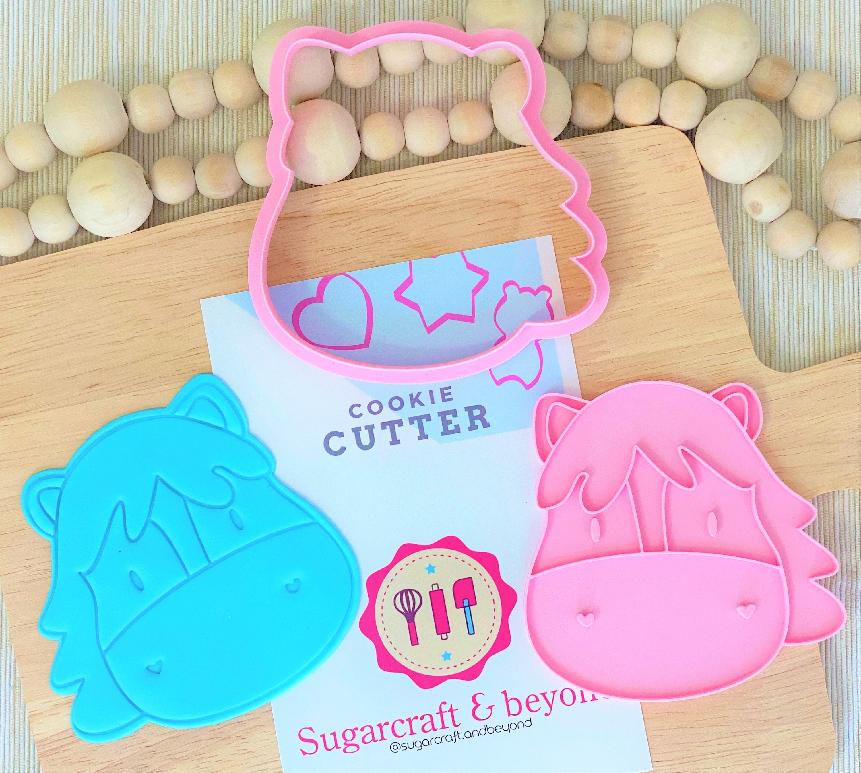 Cute Horse Shaped Cookie Cutter and Stamper.2 Pcs.decorated - Etsy