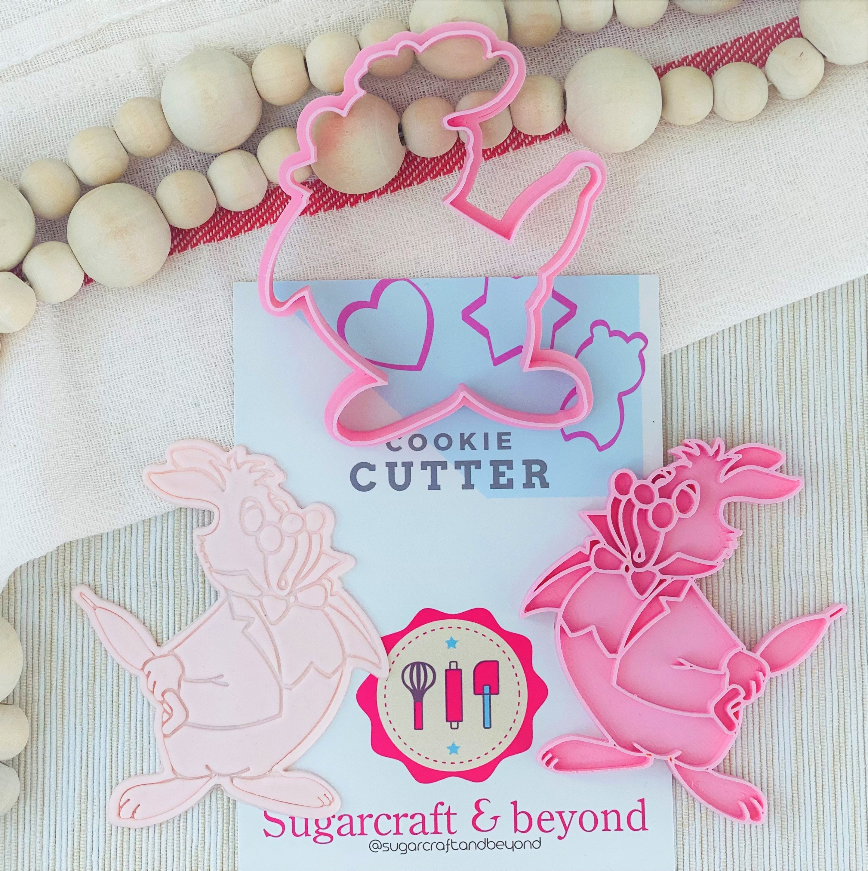 Alice in Wonderland White Rabbit Cookie Cutter and Stamp Set. 2PCS ...