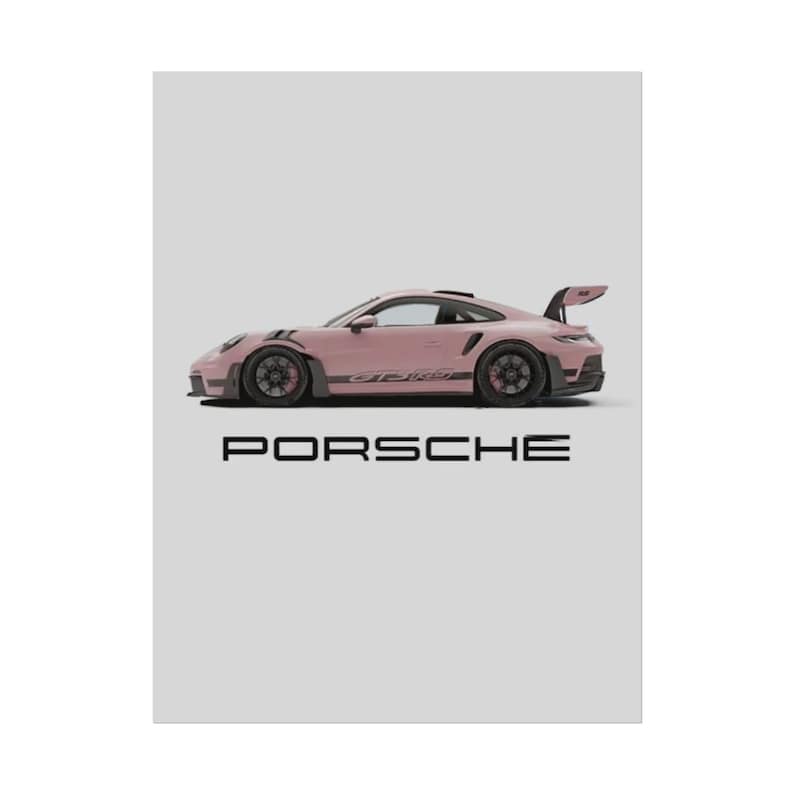 Pink Porsche 911 Poster Stylish Sports Car Art for Modern Wall Decor - Etsy