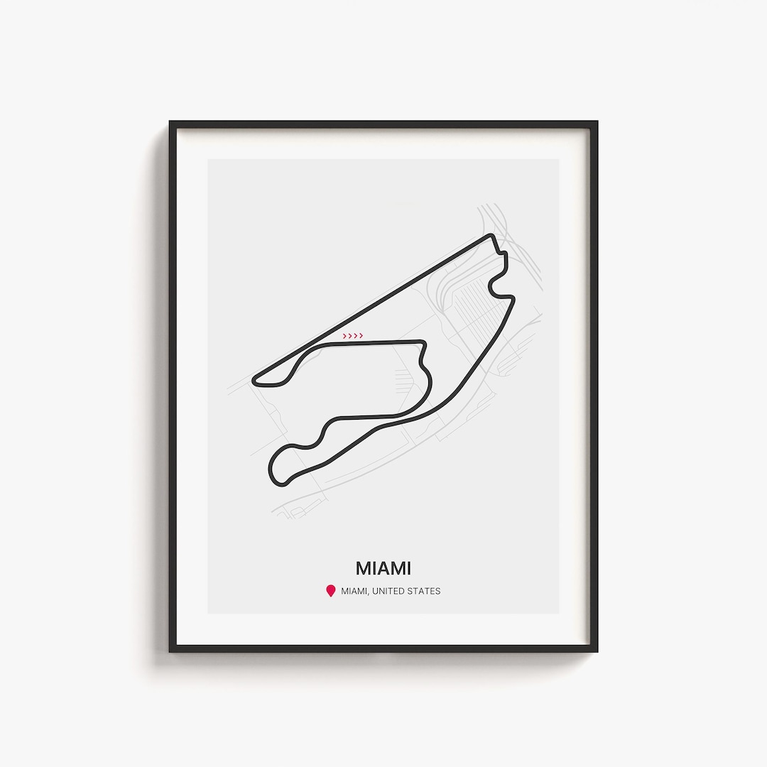 Formula 1 Miami International Autodrome Printable Wall Art | F1 Poster ...