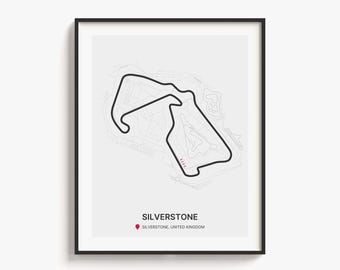 Formula 1 Silverstone Circuit Printable Wall Art Decor. Fathers Day ...