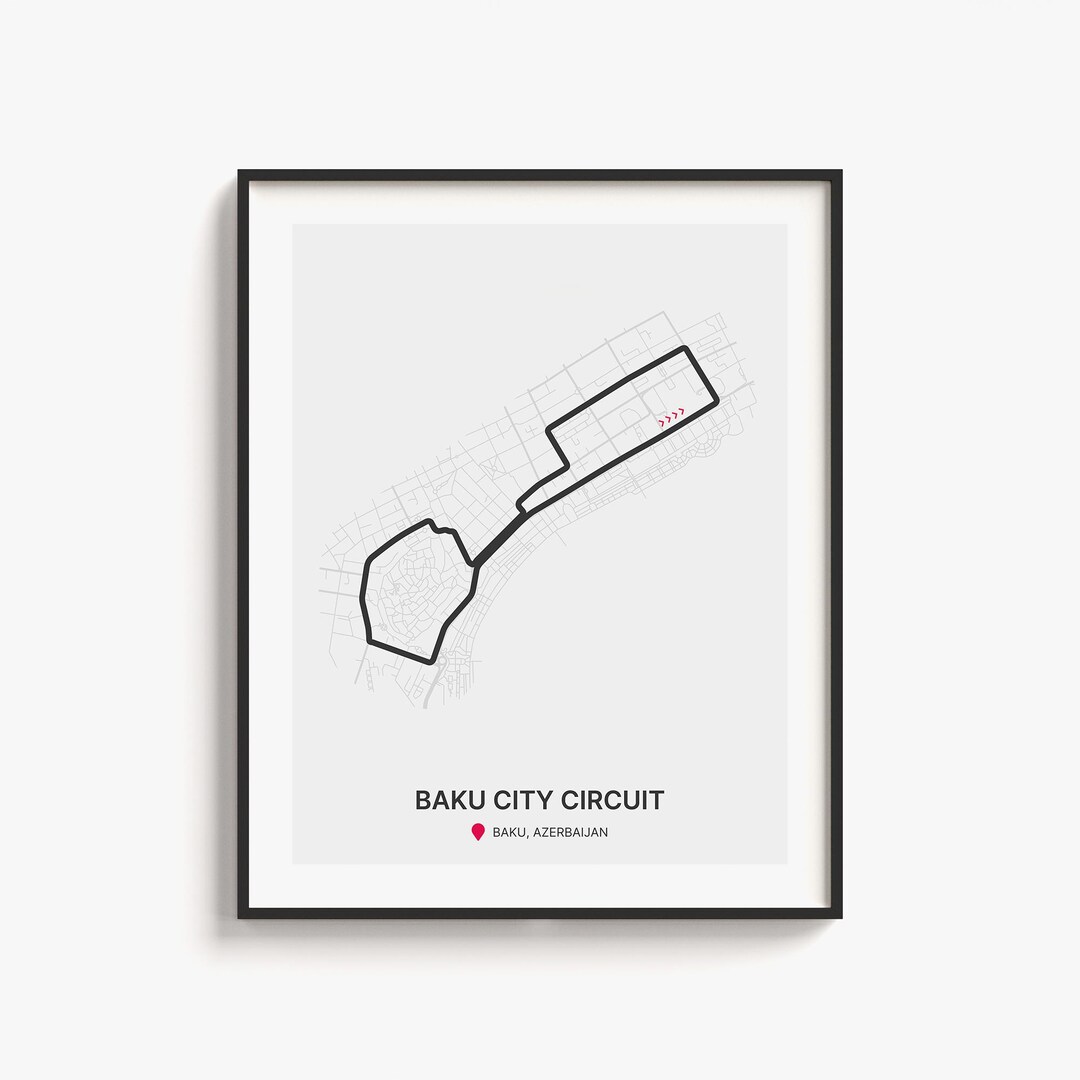Formula 1 Baku City Circuit Printable Wall Art | F1 Poster | Digital ...