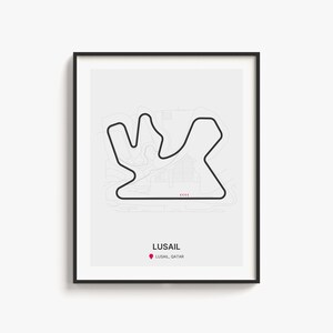 Formula 1 Lusail International Circuit Printable Wall Art F1 Poster ...