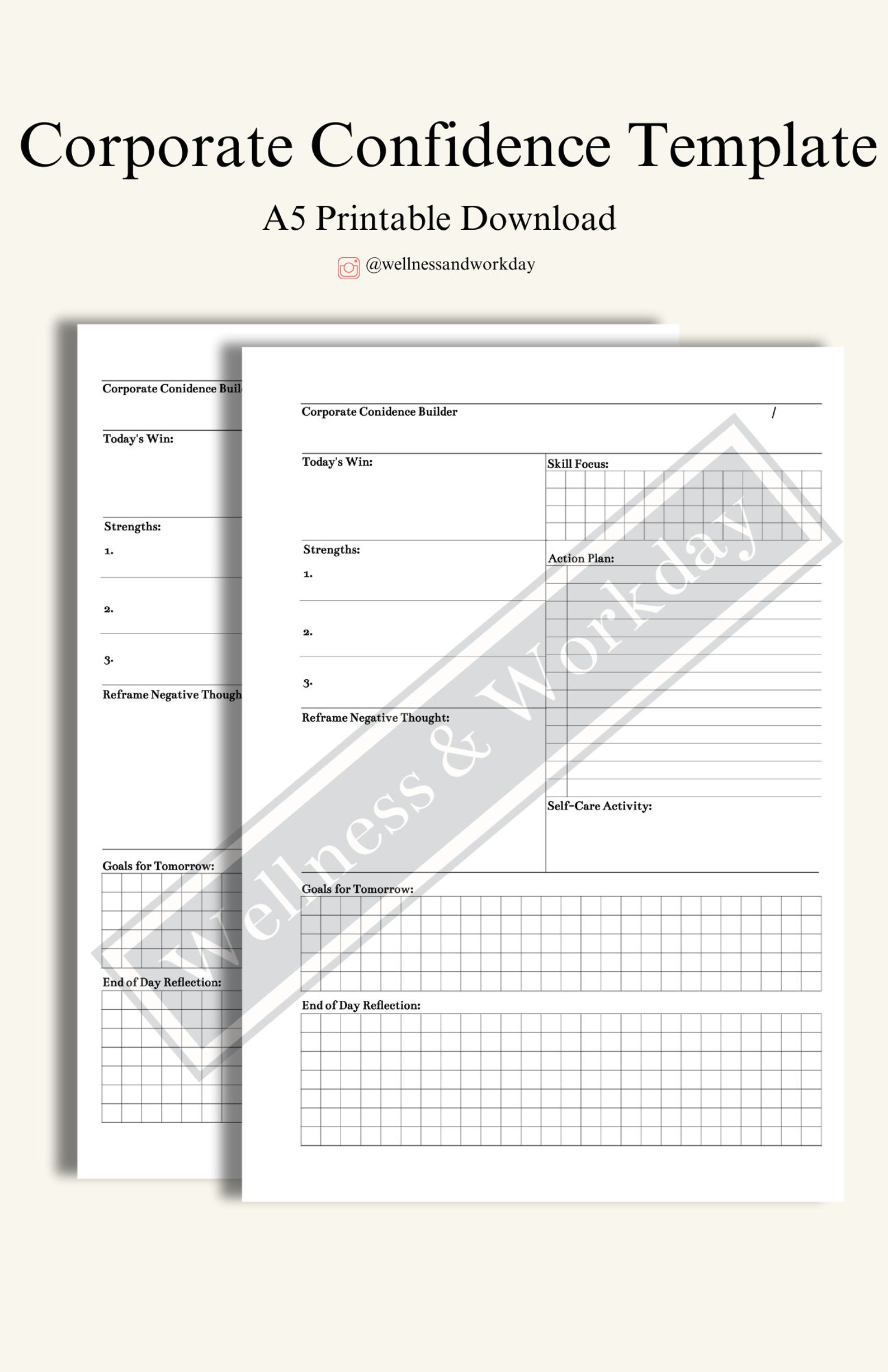 Imposter Syndrome Worksheet to Become the Next Corporate Baddie A5 PDF ...