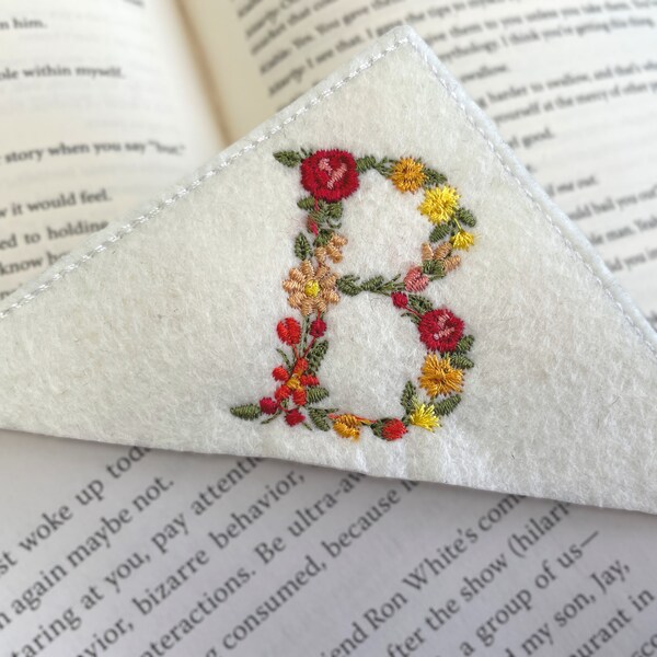 Embroidered Bookmark - Etsy