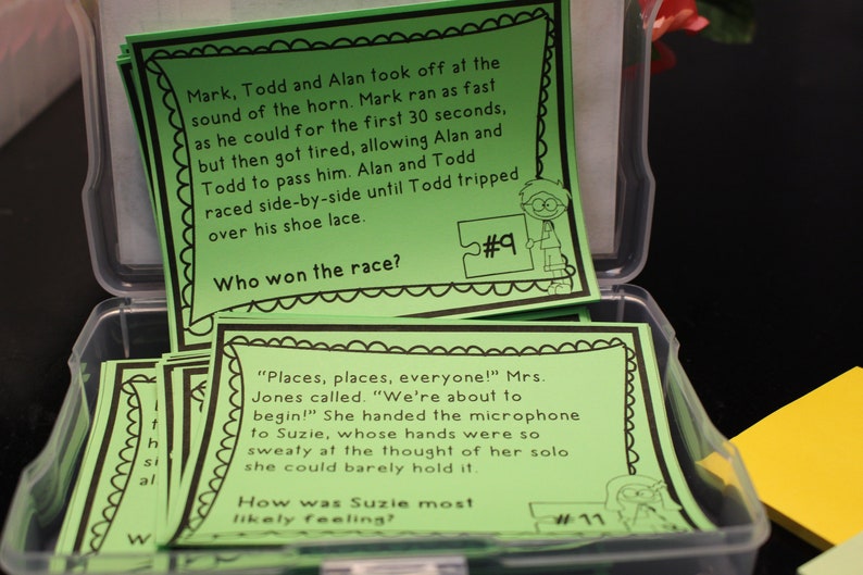 Inferencing Task Cards {28 Task Cards, Recording Sheet, Poster + a Game ...
